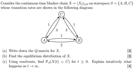 solved consider the continuous time markov chain x xt tzo on