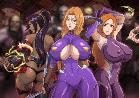 Shihouin Yoruichi Inoue Orihime Matsumoto Rangiku Mizuki Yukikaze Igawa Asagi And 1 More