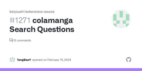 Colamanga Search Questions · Issue 1271 · Keiyoushiextensions Source · Github