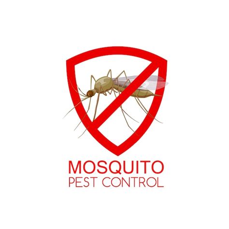 Premium Vector Mosquito Vector Sign With Pest Control Insect