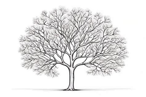 Tree Sketch Drawing White Free Photo Illustration Rawpixel