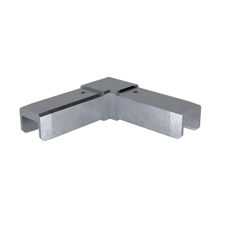 Peak Mountainview Glass Deck Railing Corner Bracket In Brushed