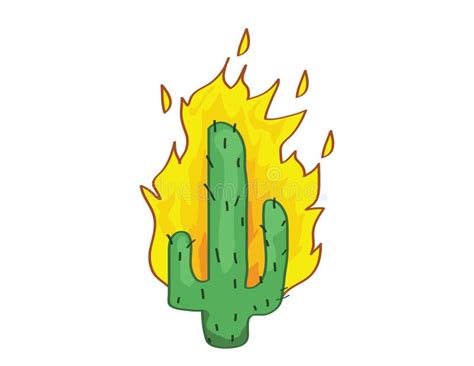 Burning Cactus Stock Illustrations 165 Burning Cactus Stock