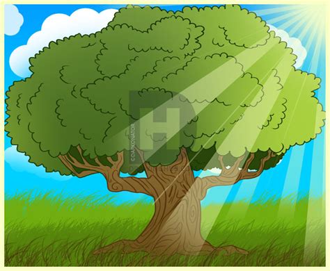 How To Draw An Oak Tree Step By Step Drawing Guide By Darkonator