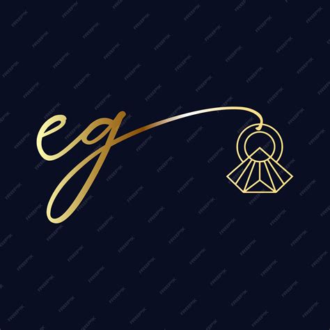 Premium Vector Eg Initial Logo Wedding Handwriting Jewelry Logo