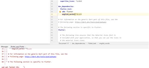 Flutter How To Solve A Dependency Error While Adding Englishwords In