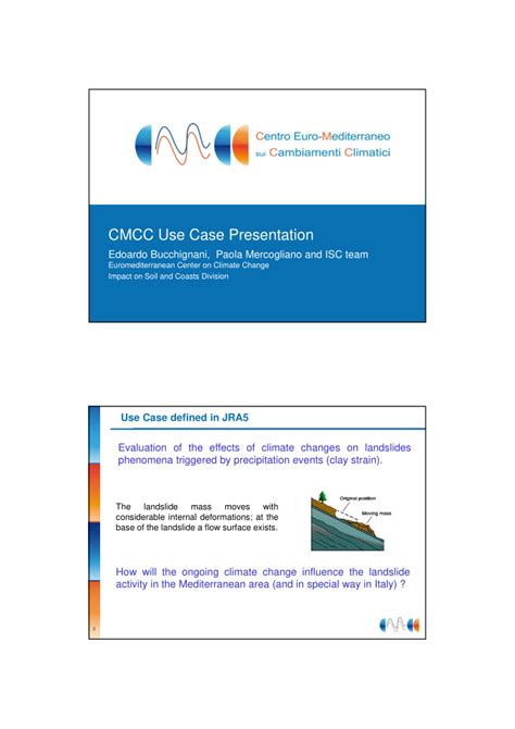 Pdf Cmcc Use Case Presentation Edoardo Bucchignani Paola Mercogliano Pdf Document 265574
