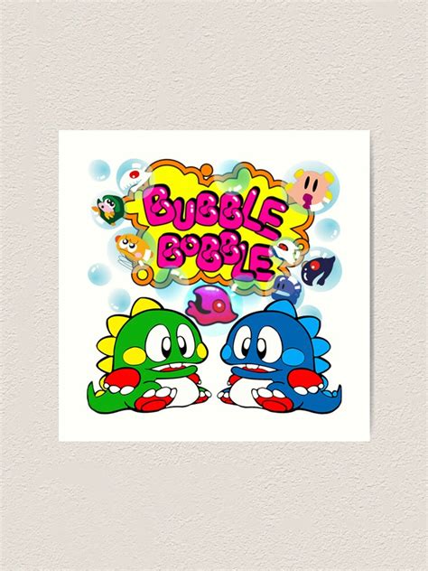 Bubble Bobble Art Print For Sale By Pooterman Redbubble