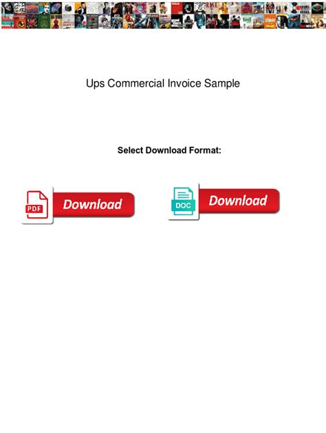 Fillable Online Ups Commercial Invoice Sample Ups Commercial Invoice