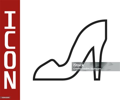 흰색 배경에 고립 된 하이 힐 아이콘블랙 라인 여성 신발 벡터 0명에 대한 스톡 벡터 아트 및 기타 이미지 0명 가죽