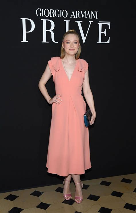 Dakota Fanning Armani Fashion Show Haute Couture Ss 2019 Photocall