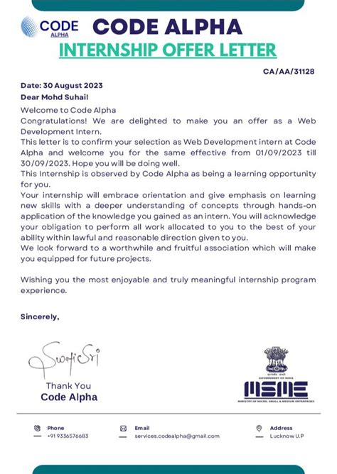 Mohd Suhail On Linkedin Internship Webdevelopment Codealpha Newbeginnings2023 Codealpha
