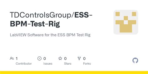 Github Tdcontrolsgroup Ess Bpm Test Rig Labview Software For The Ess Bpm Test Rig