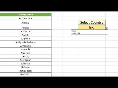 Excel Tip Searchable Drop Down List In Excel YouTube