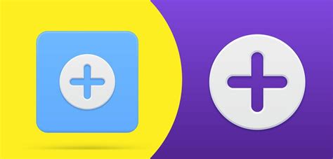 플러스 수학 기호 제곱 및 원 버튼 3d 간단한 아이콘 벡터 일러스트 레이 션 추가 긍정적 약국 수학 계산의 의료 크로스 마크 사용자 인터페이스 기호 엠블럼 디자인