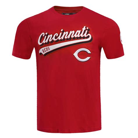 Mlb Cincinnati Reds Script Tail Mens Tops Red Pro Standard