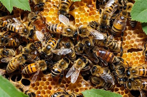 Bees And Honey Wild Life Premium Ai Generated Image