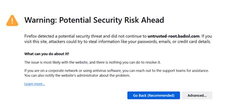 Troubleshoot Security Error Codes On Secure Websites Firefox Help