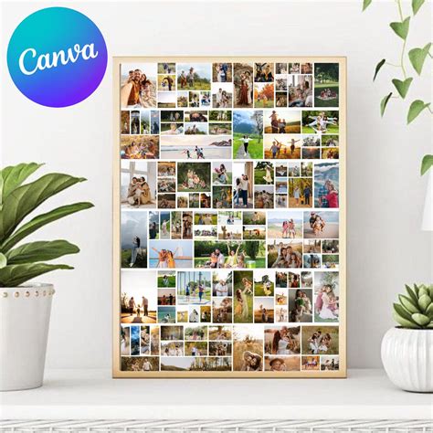Funeral Photo Collage 20x30 Photo Collage Poster Collage Template In