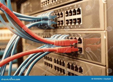 Network Switch And Ethernet Cables Stock Photo Image Of Adsl Connect