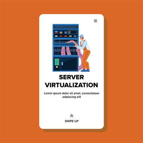 Server Virtualization Futuristic Technology Vector 17584344 Vector Art