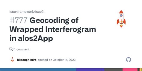 Geocoding Of Wrapped Interferogram In Alos2app · Issue 777 · Isce