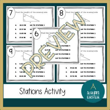 Right Triangle Trig Finding Sides Activity By Algebra Einstein TpT