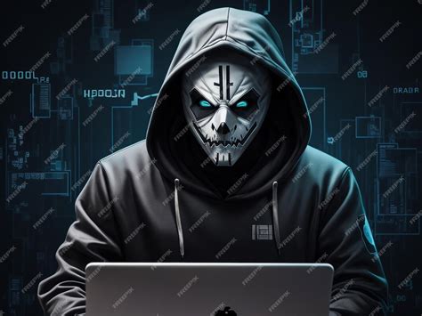 premium photo hacker and malware concept dangerous hooded hacker man