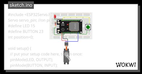 Led With Button Wokwi Esp32 Stm32 Arduino Simulator