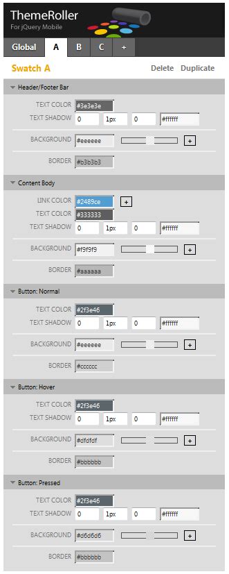 Jquery Mobile Themeroller Overview Componentone Listview For Aspnet Web Forms