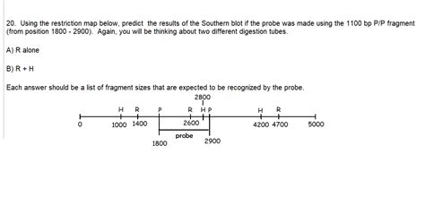 Solved 20 Using The Restriction Map Below Predict The