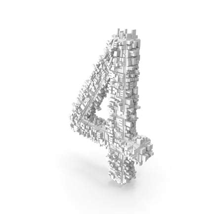 Tech Alphabet Number 4 3d Incl Number And Design Envato