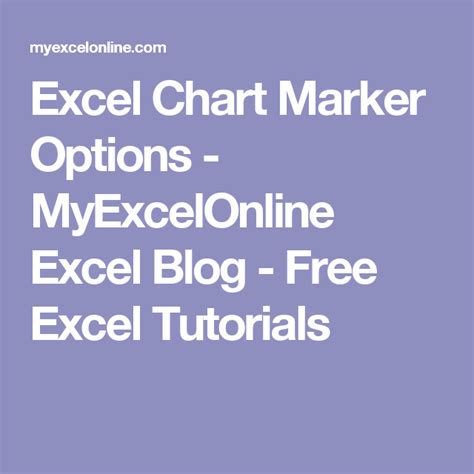 Excel Chart Marker Options Myexcelonline