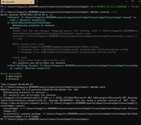 honour dotnet cli ui language envvar in nugetmandline xplat exe by