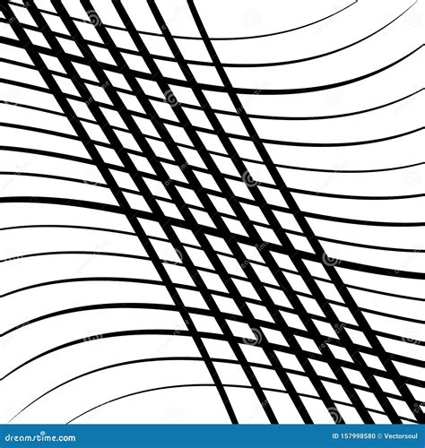 Waving Wavy Lines Pattern Billowy Undulating Tangle Lines Grid Mesh Interlace Undulating