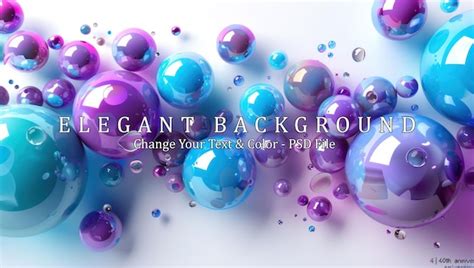 Premium Psd Abstract 3d Rendering Of Iridescent Spheres