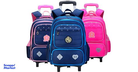 بهترین مدل‌های کیف مدرسه چرخدار و دسته دار دخترانه فانتزی مجله اسنپ مارکت