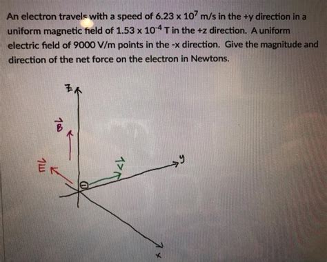 Solved An Electron Travels With A Speed Of 6 23 X 10 M S In