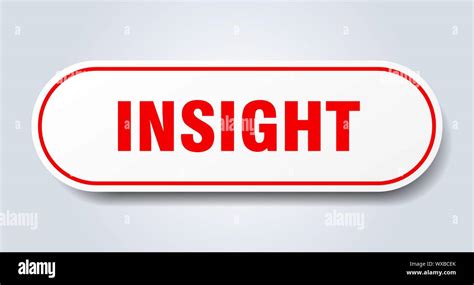 insight sign insight rounded red sticker insight stock vector image