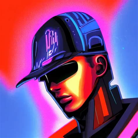 A Synthwave Android With A Visor A Sweatshirt And A Stable Diffusion OpenArt