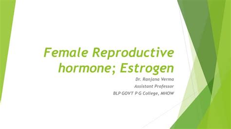 Estrogen Hormone And Its Function Pptx
