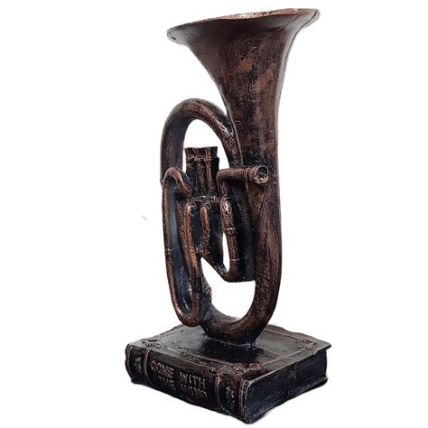 Metalic Resin Violin Musical Instrument Showpiece Height 27 Cm