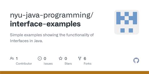GitHub Nyu Java Programming Interface Examples Simple Examples