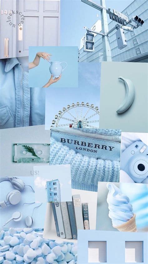 Light Blue Wallpaper Aesthetic Collage