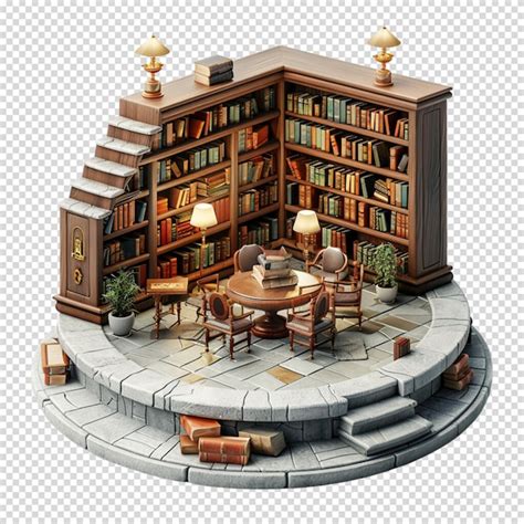 Premium PSD Library Isolated On Transparent Background