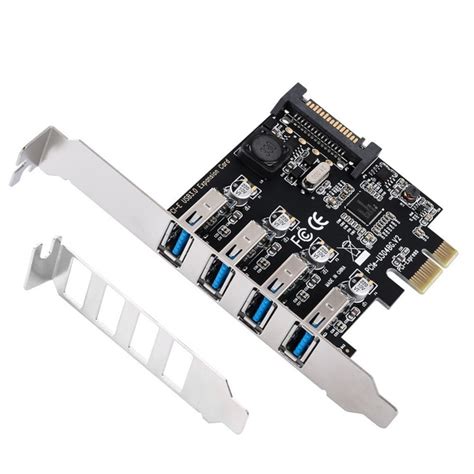 4 Ports Usb 30 To Pci Express Expansion Card Usb 30 Pci E Controller