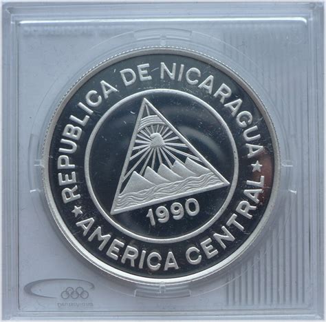Nicaragua 10000 Cordobas 1990 Olympische Spiele 1992 In Albertville