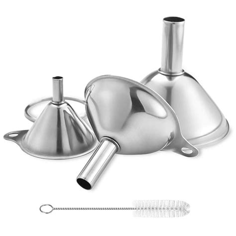 Lakatay Stainless Steel Funnels Large Small Funnel Set Of 3 Food