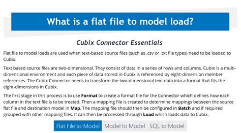 What Is A Flat File To Model Load Financial Consolidation Budgeting Forecasting Analysis