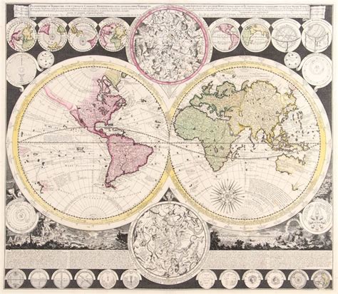Worldmaps Planisphaerium Terrestre Cum Utroque Coelesti